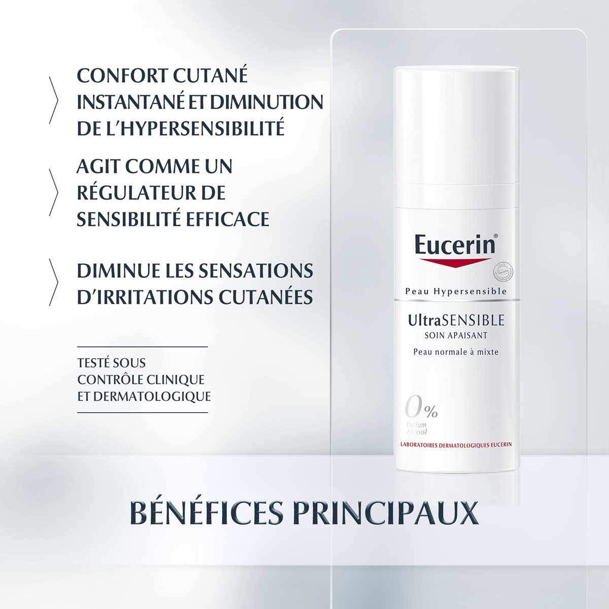 EUCERIN: Peau Hypersensible | UltraSENSIBLE Soin Apaisant Peau Normale ...
