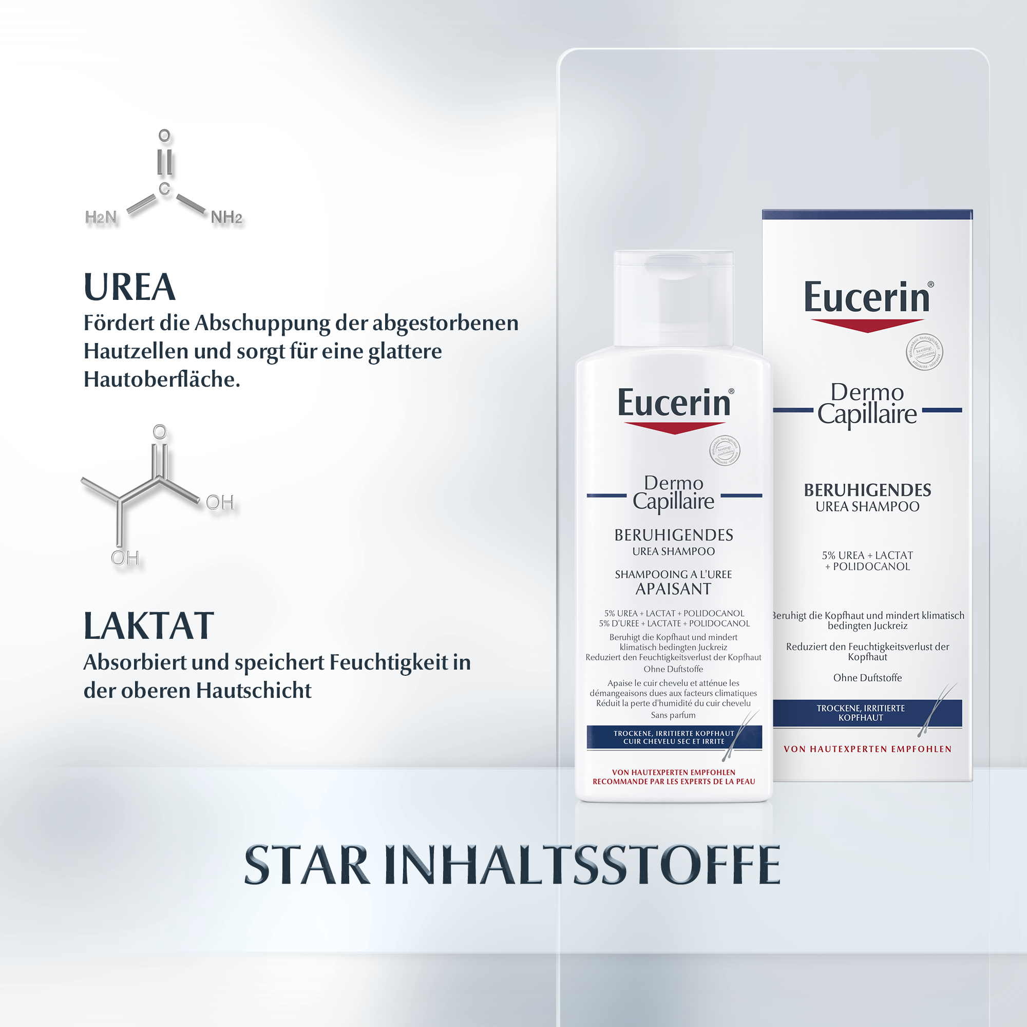 Urea Shampoo für trockene Kopfhaut |DermoCapillaire| Eucerin