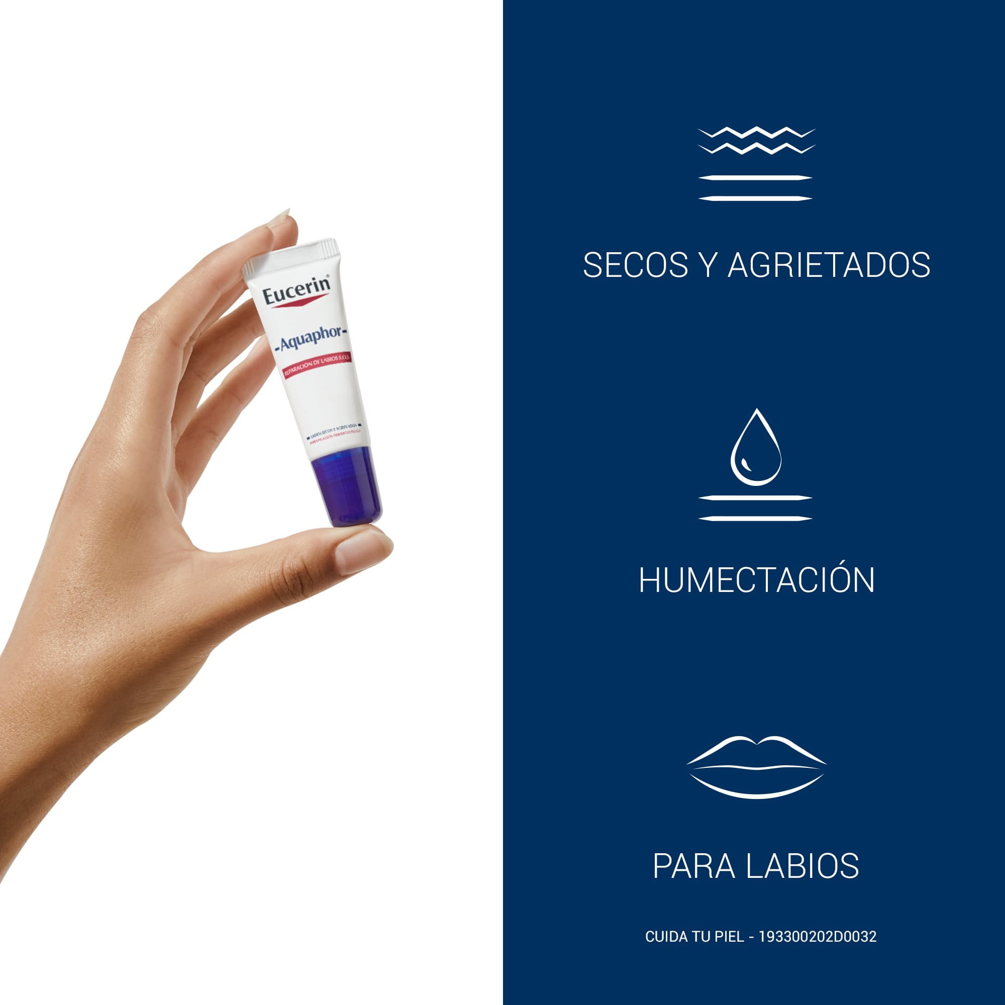 Aquaphor Bálsamo Labial alivia labios secos en 60 segundos | Eucerin