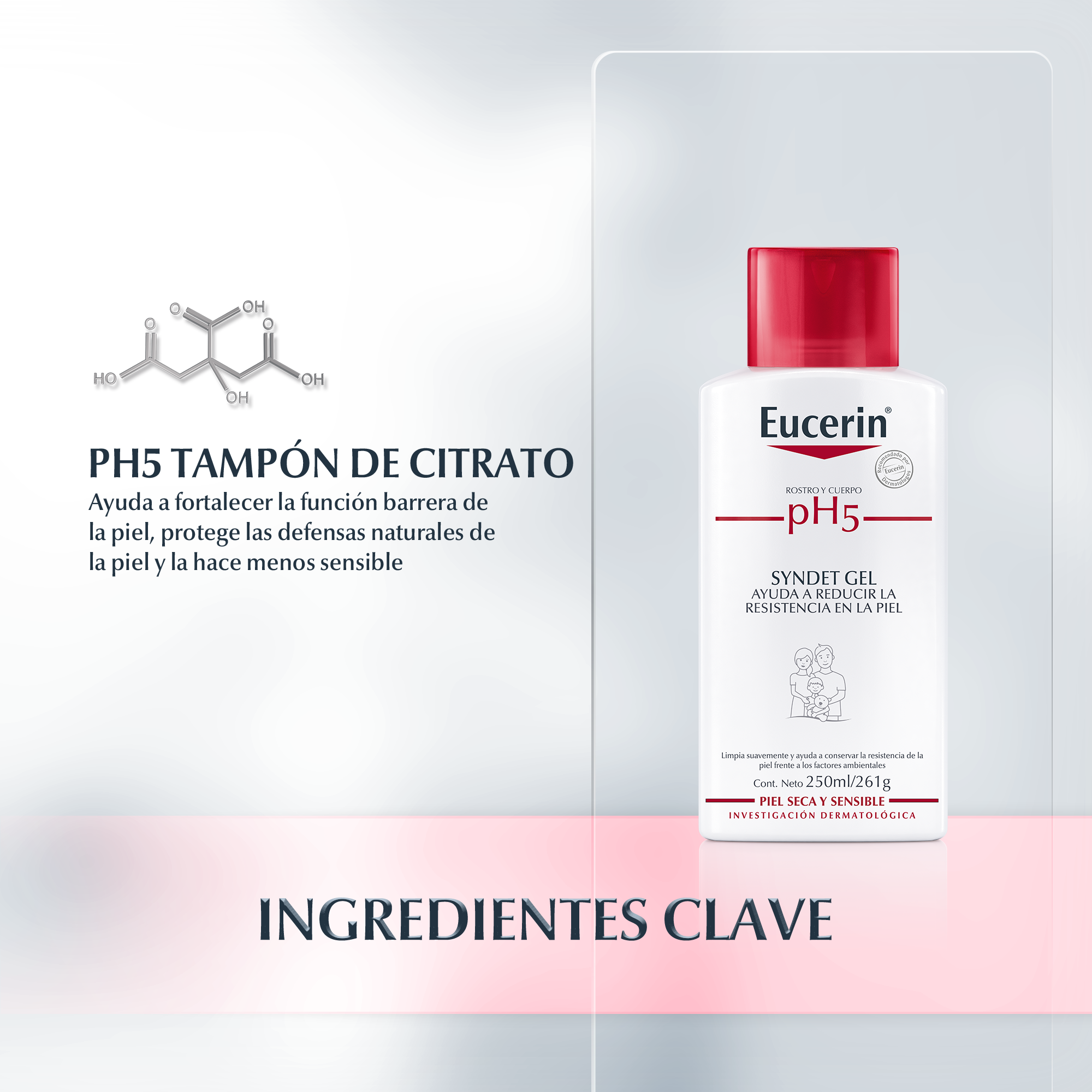 Gel Syndet pH5 Limpieza efectiva para la Piel Sensible | Eucerin