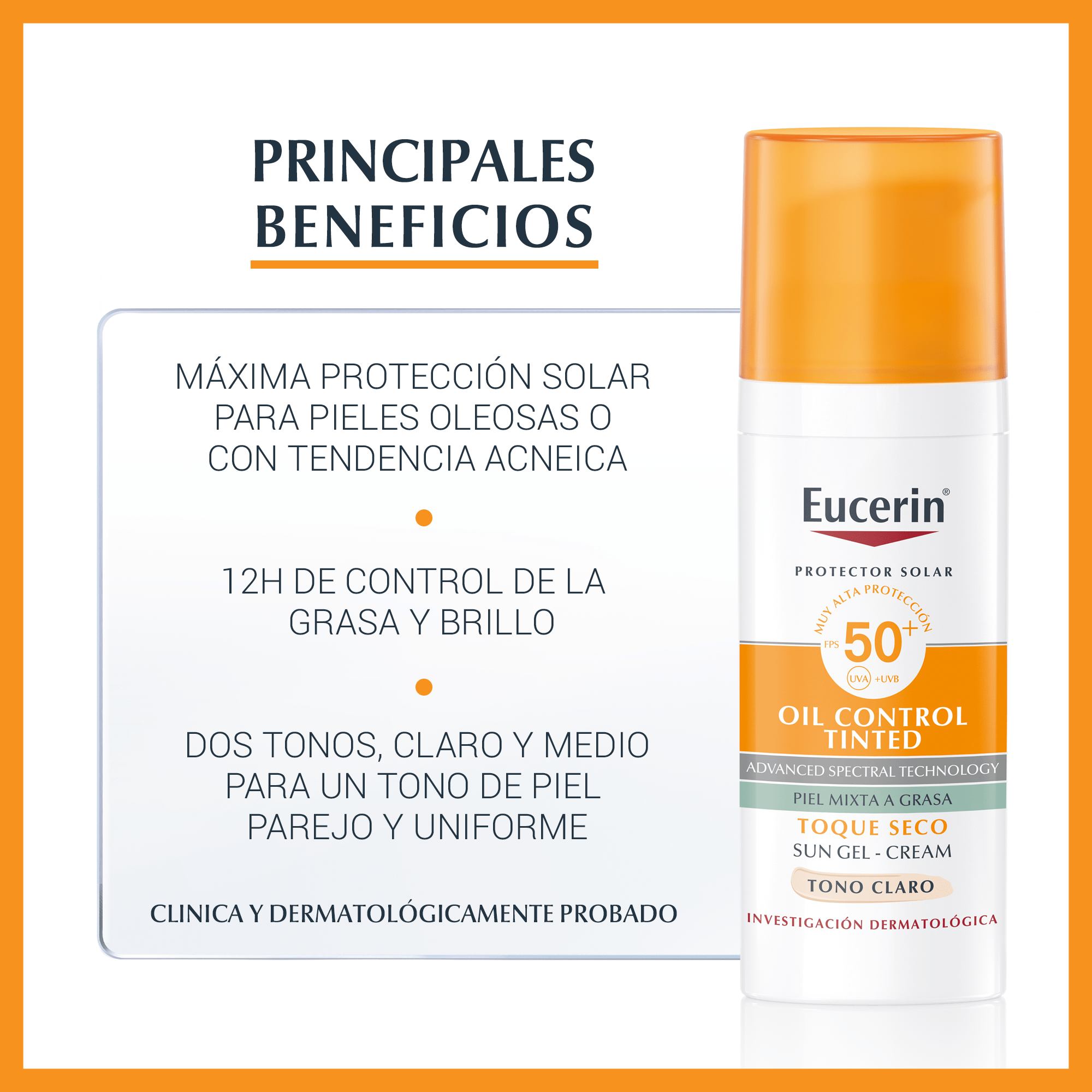 Eucerin Sun Oil Control Tono Claro FPS50+