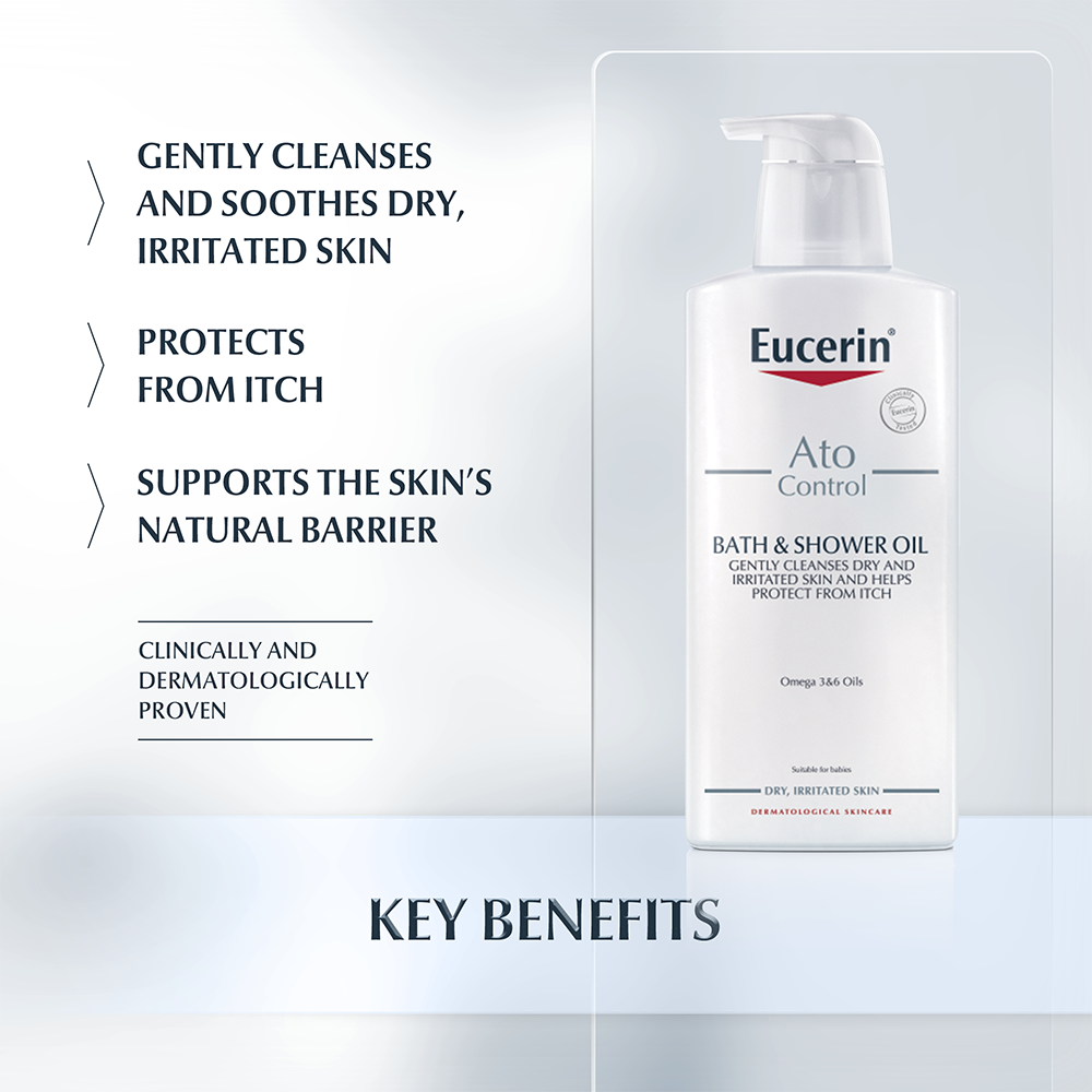 Eucerin AtoControl bath & shower oil for atopic skin | Eucerin