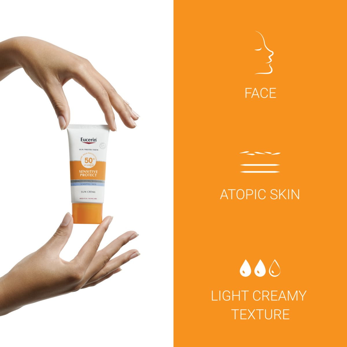 Facial Sunscreen for Sensitive Skin SPF 50+ | Eucerin