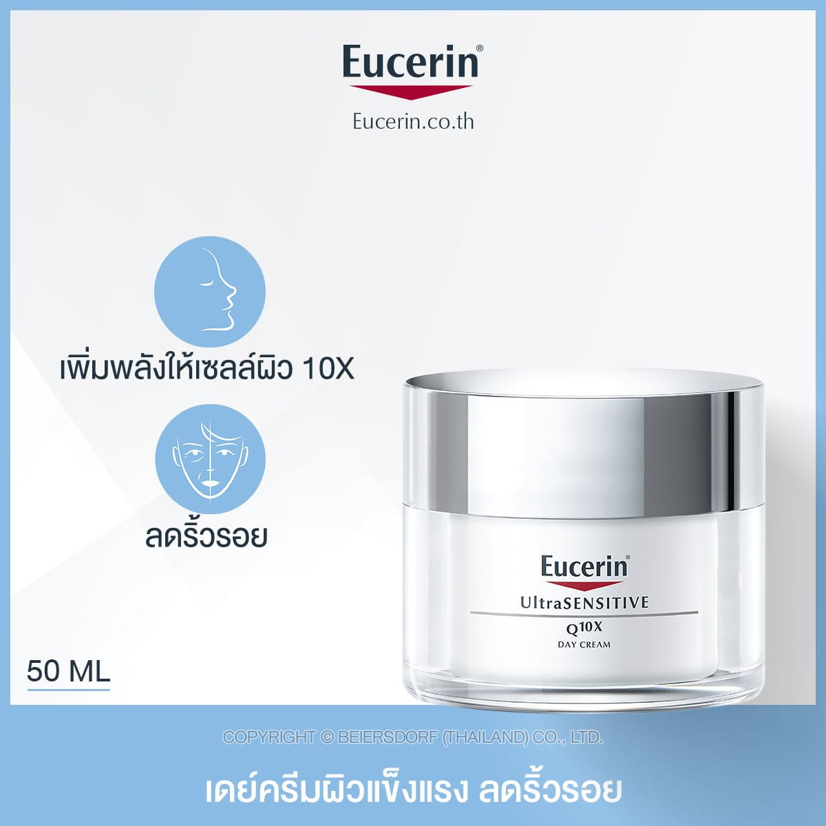 Eucerin INSTANT CALMING 50 ML (สูตรที่มีขายเฉพาะในโรงพยาบาลและคลินิก ...