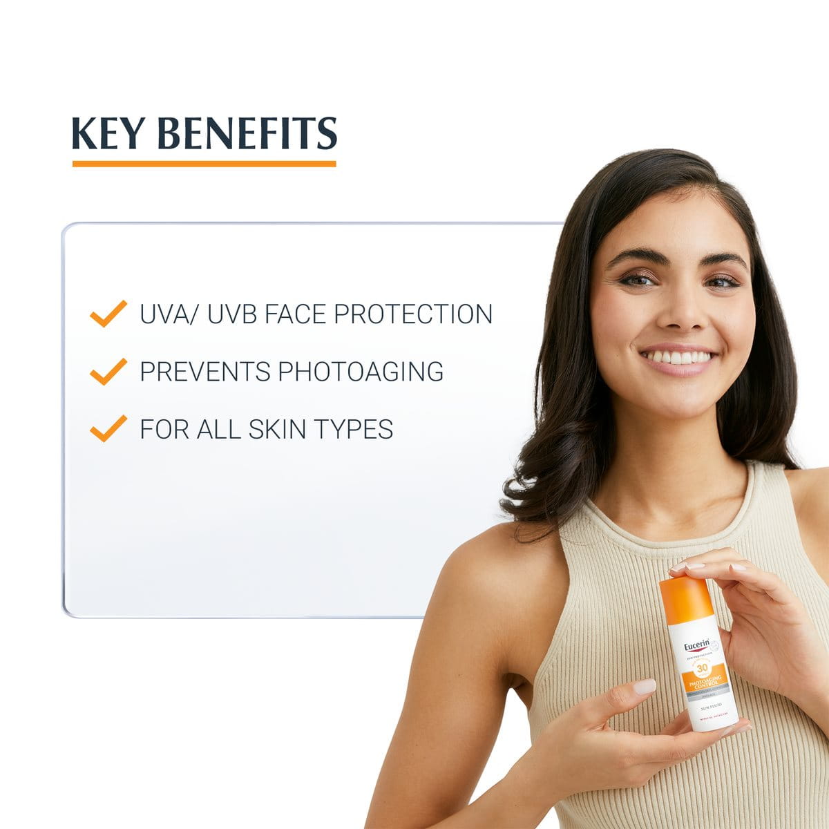 Sun Fluid Photoaging Control SPF 30 | Anti-age sunscreen for face | Eucerin