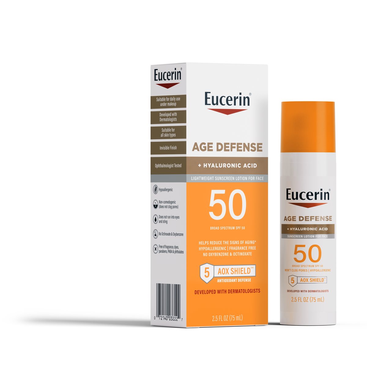 Age Defense Face Sunscreen Lotion SPF 50 - Eucerin Sun