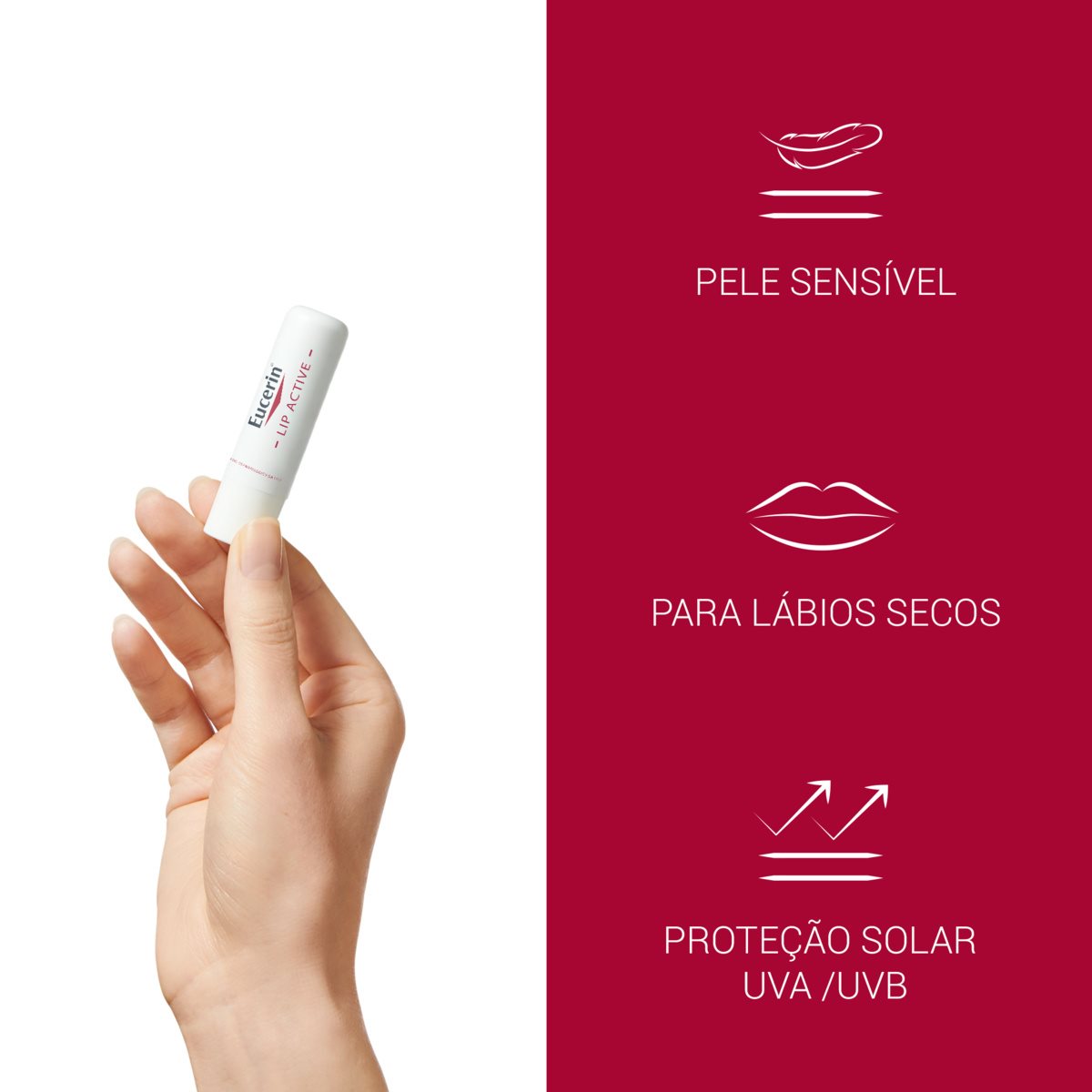 Lip Active| batom de cieiro para lábios secos, ásperos e sensíveis ...