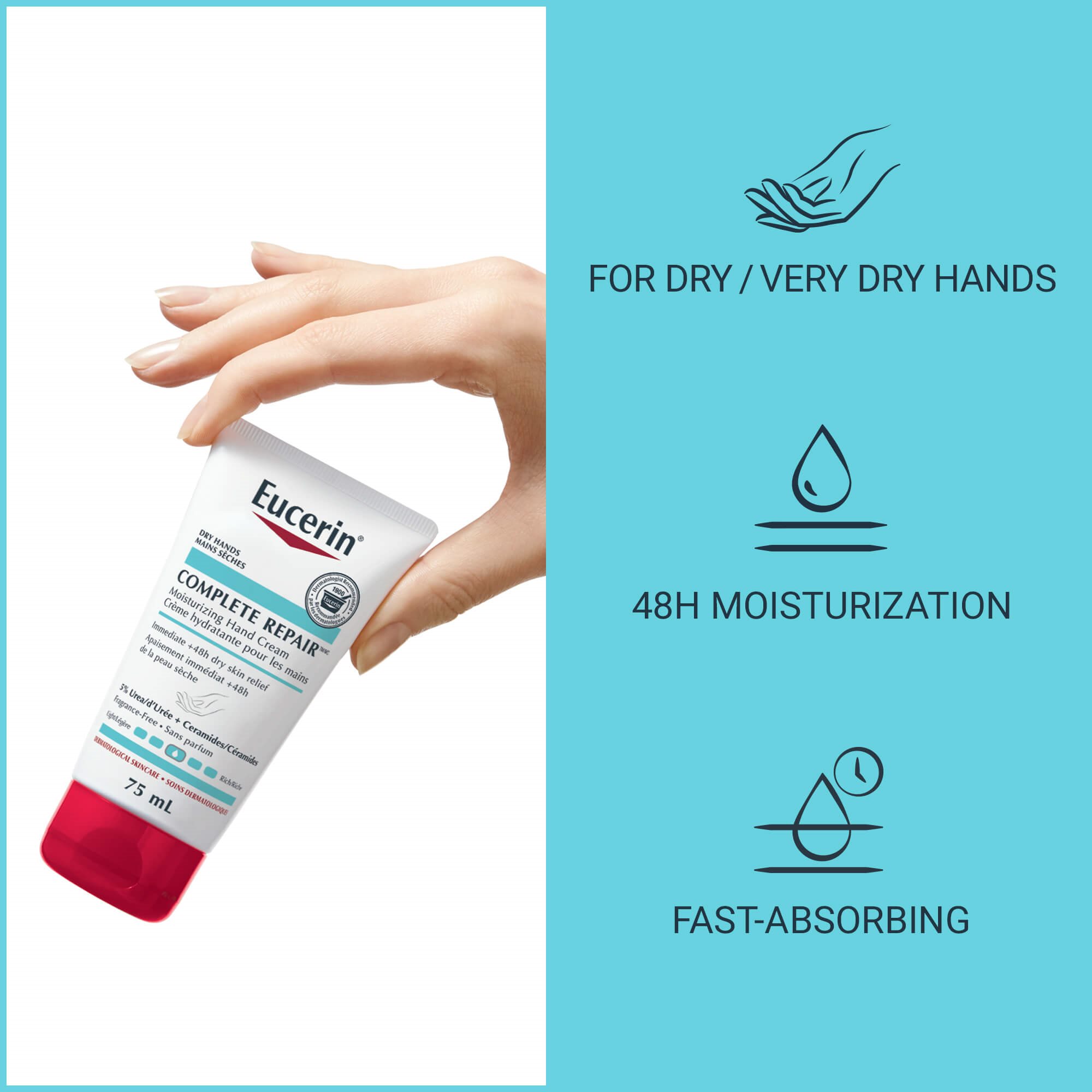 Eucerin Dry Skin Complete Repair Moisturizing Hand Cream 5 Urea