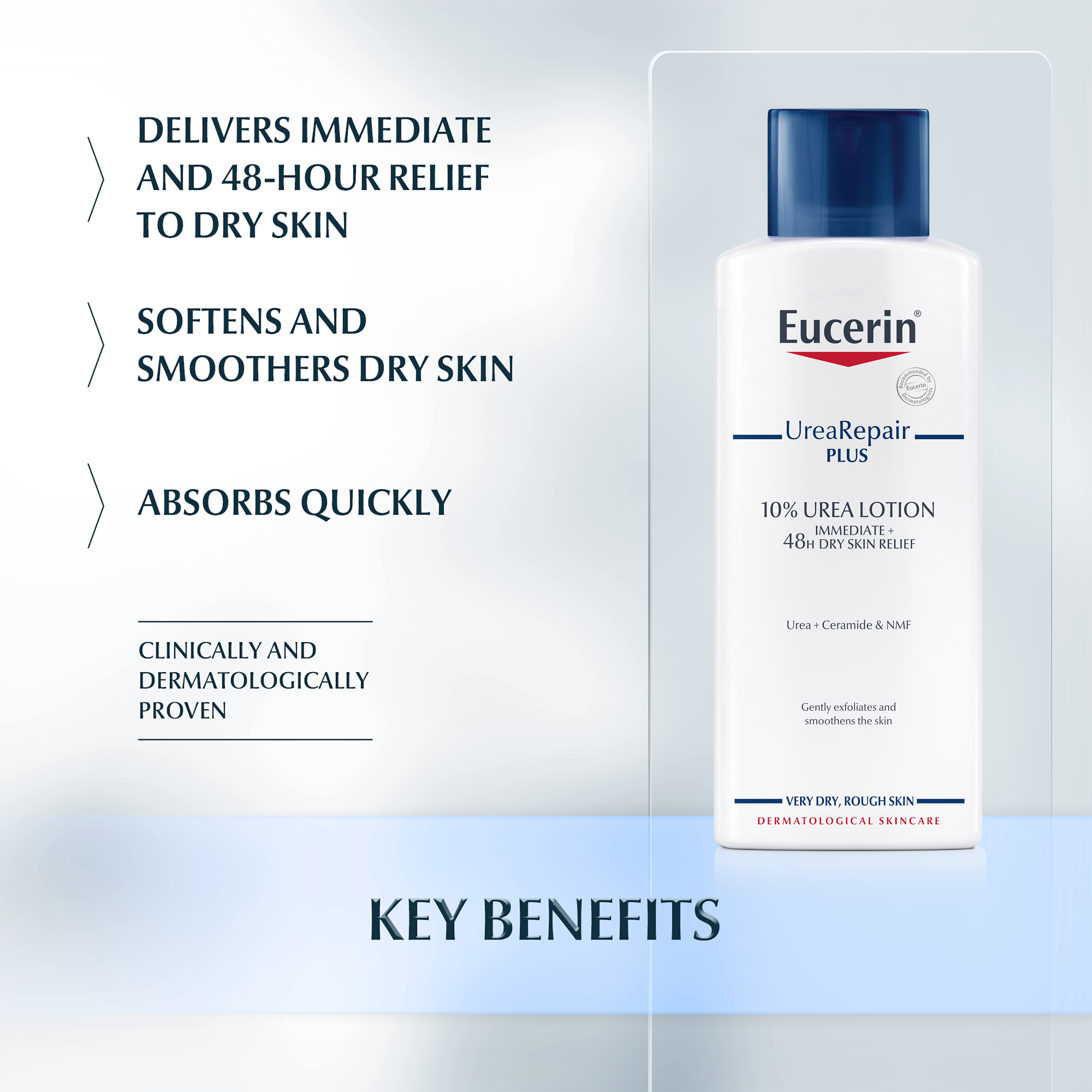 Eucerin 10% Urea Body Lotion | Immediate + 48h Dry Skin Relief