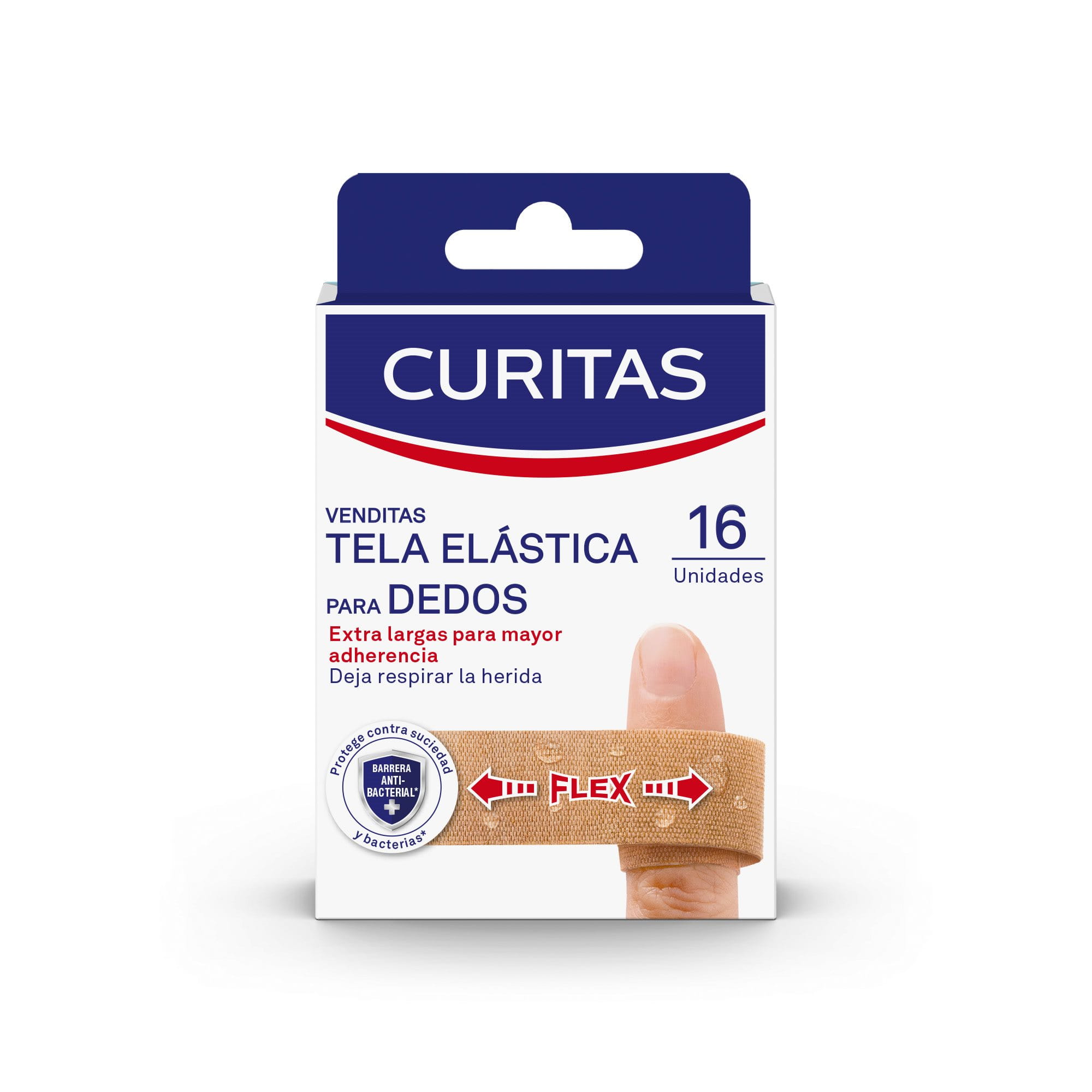 Curitas Tela Elastica para Dedos - ideal para partes móviles del cuerpo