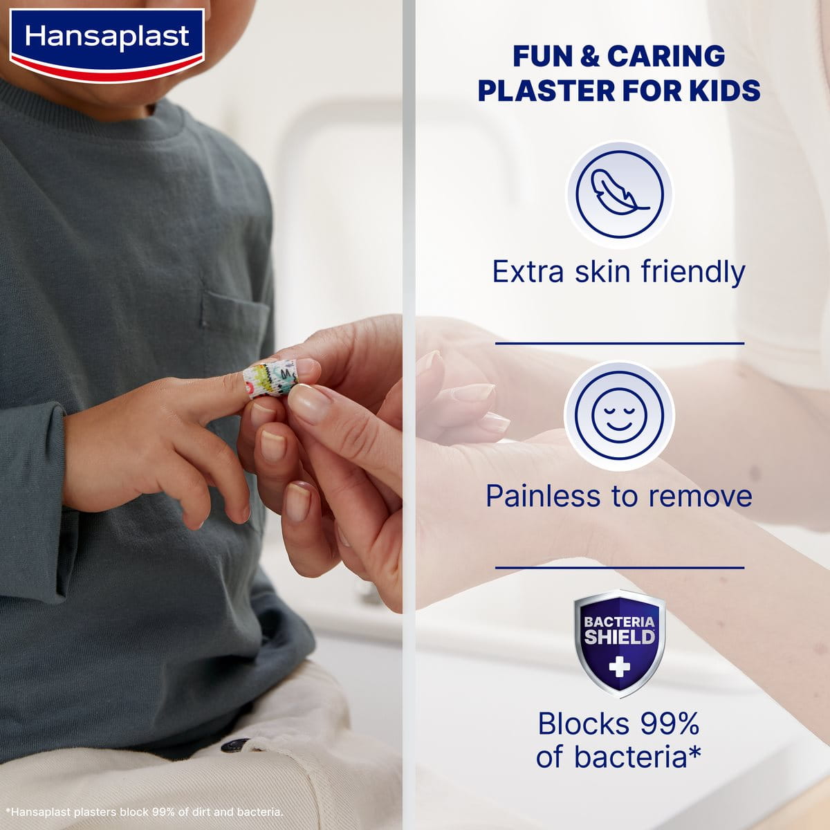 Hansaplast Sensitive Kids Wound Plasters | Extra skin friendly for ...